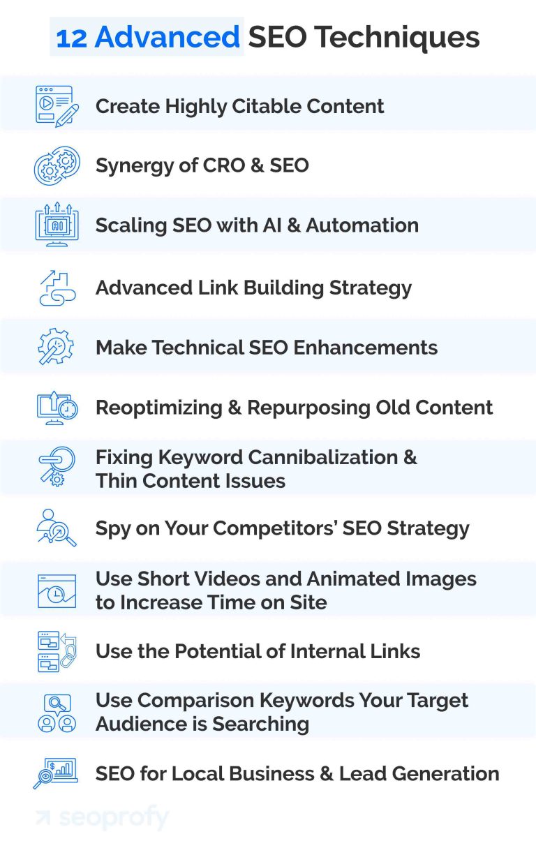 12 Advanced SEO Techniques to Dominate Search Rankings